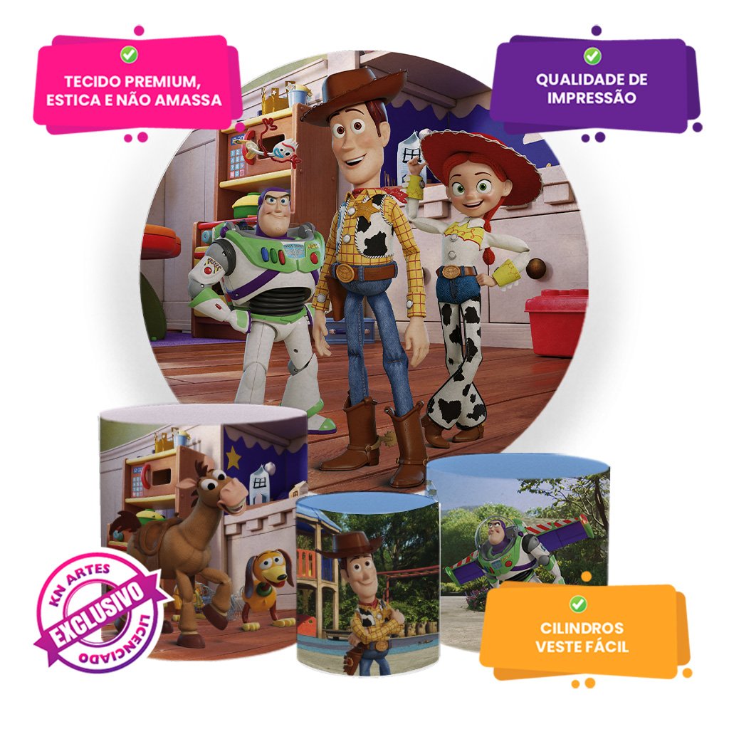 Kit Festa Pegue e Monte Disney - Toy story Licenciado