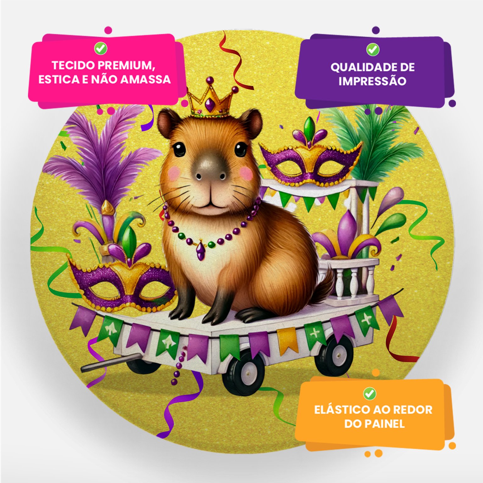 Painel de Festas Redondo Capivara